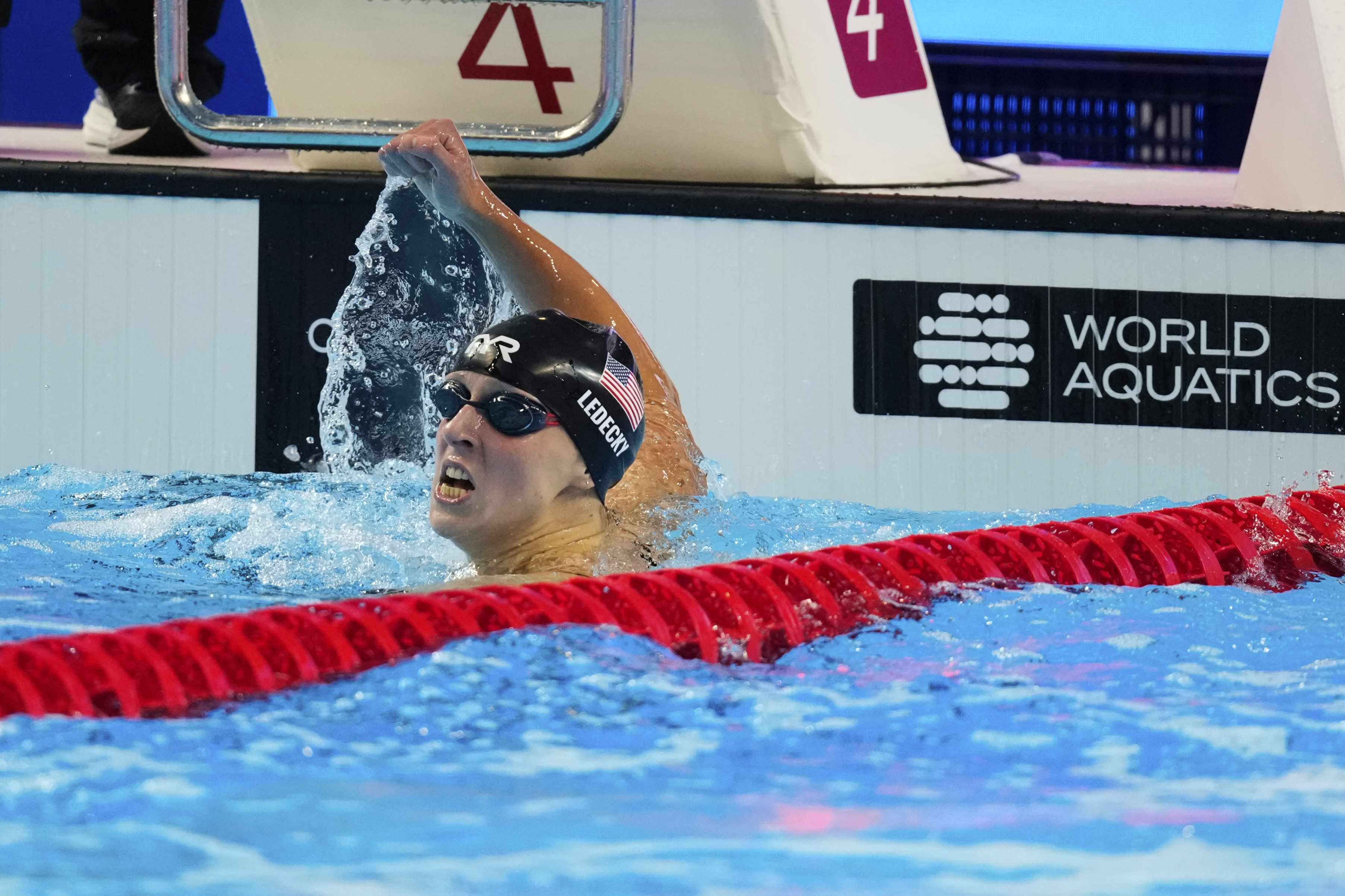 Still the queen: Katie Ledecky wins 800 meters over Summer McIntosh