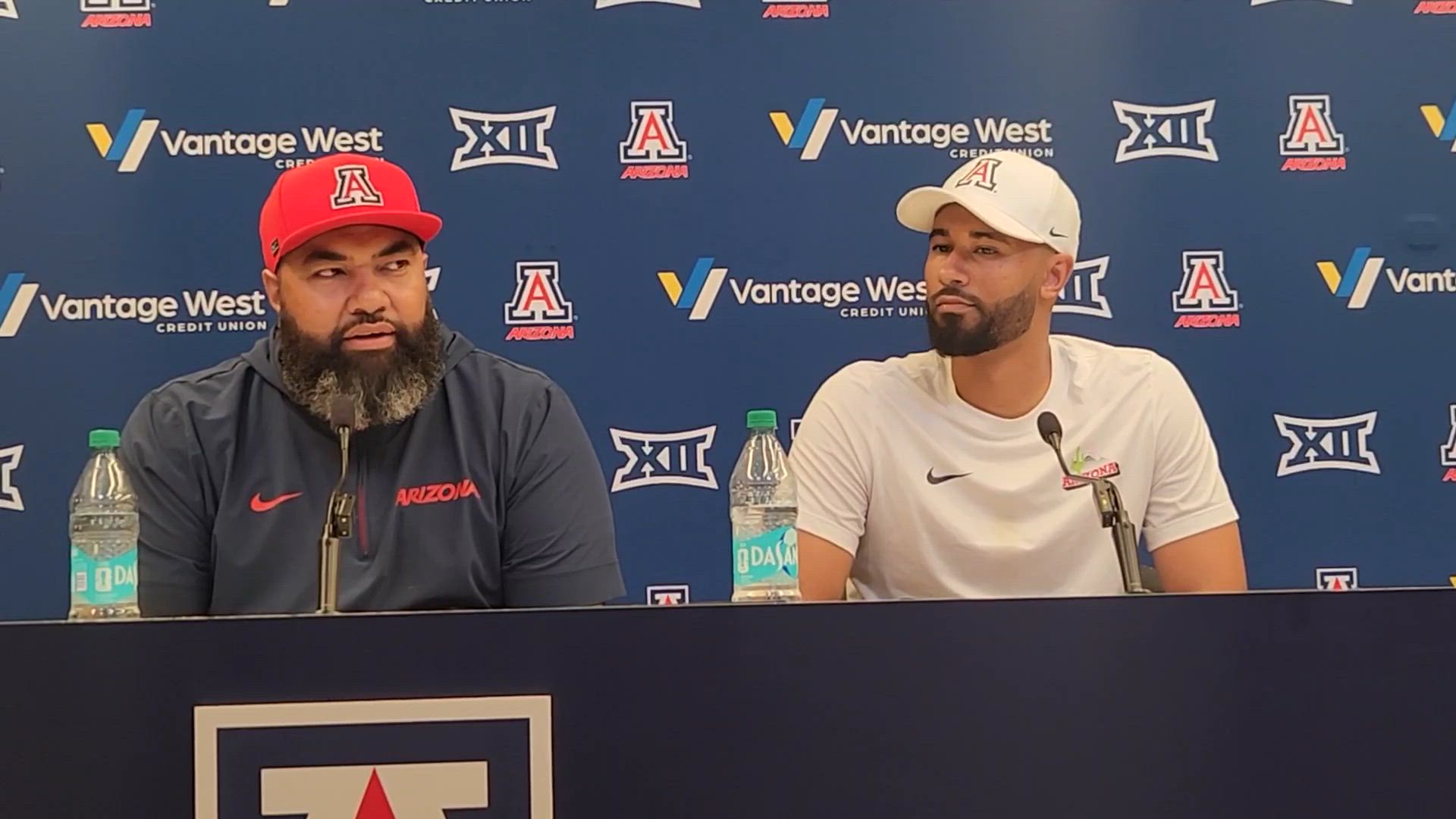 Arizona Wildcats Coaches Lyle Moevao and Caleb Moore on No Fefe