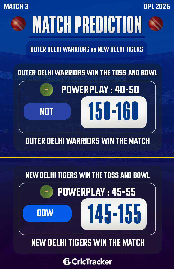 DPL 2025: Match 3, ODW vs NDT Match Prediction – Who will win today’s ...