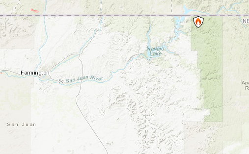 Middle Mesa Fire burning in Carson National Forest