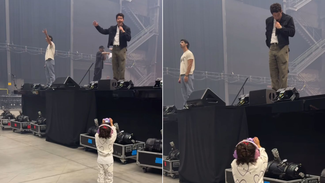 Nick Jonas' daughter, Malti Marie, is the most adorable fan of her dad ...