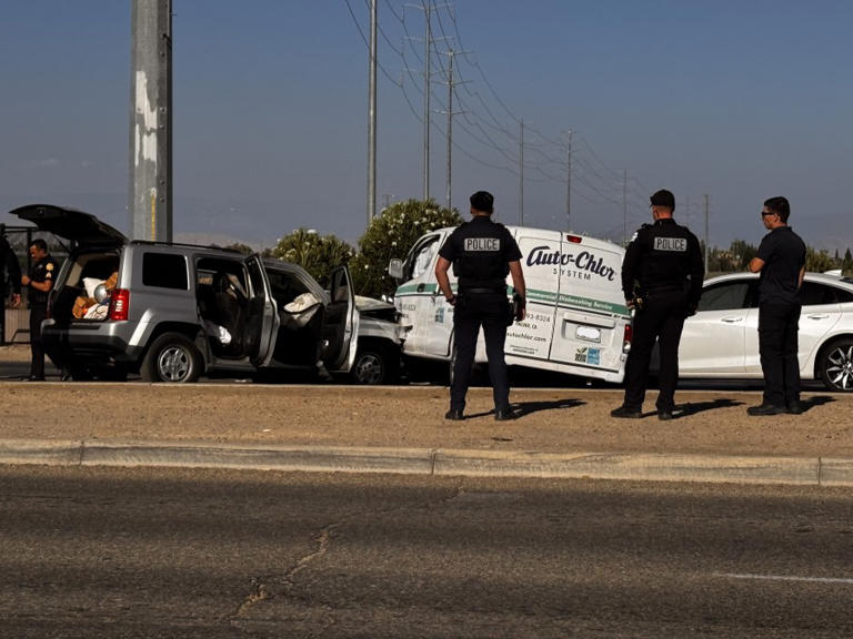 Driver faints, crashes on Fresno road after punching window