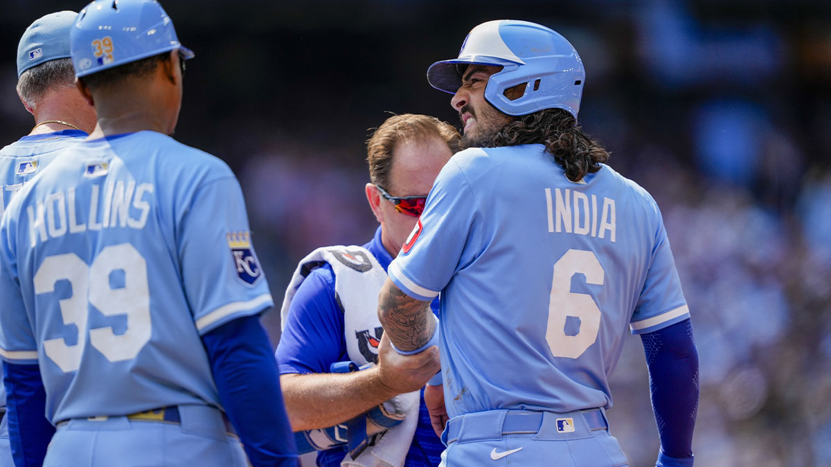 Royals’ Jonathan India gets update after injury scare vs. Blue Jays