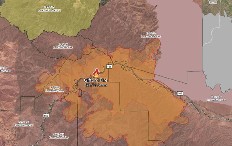 Gifford fire consumes nearly 40,000 acres in Los Padres National Forest