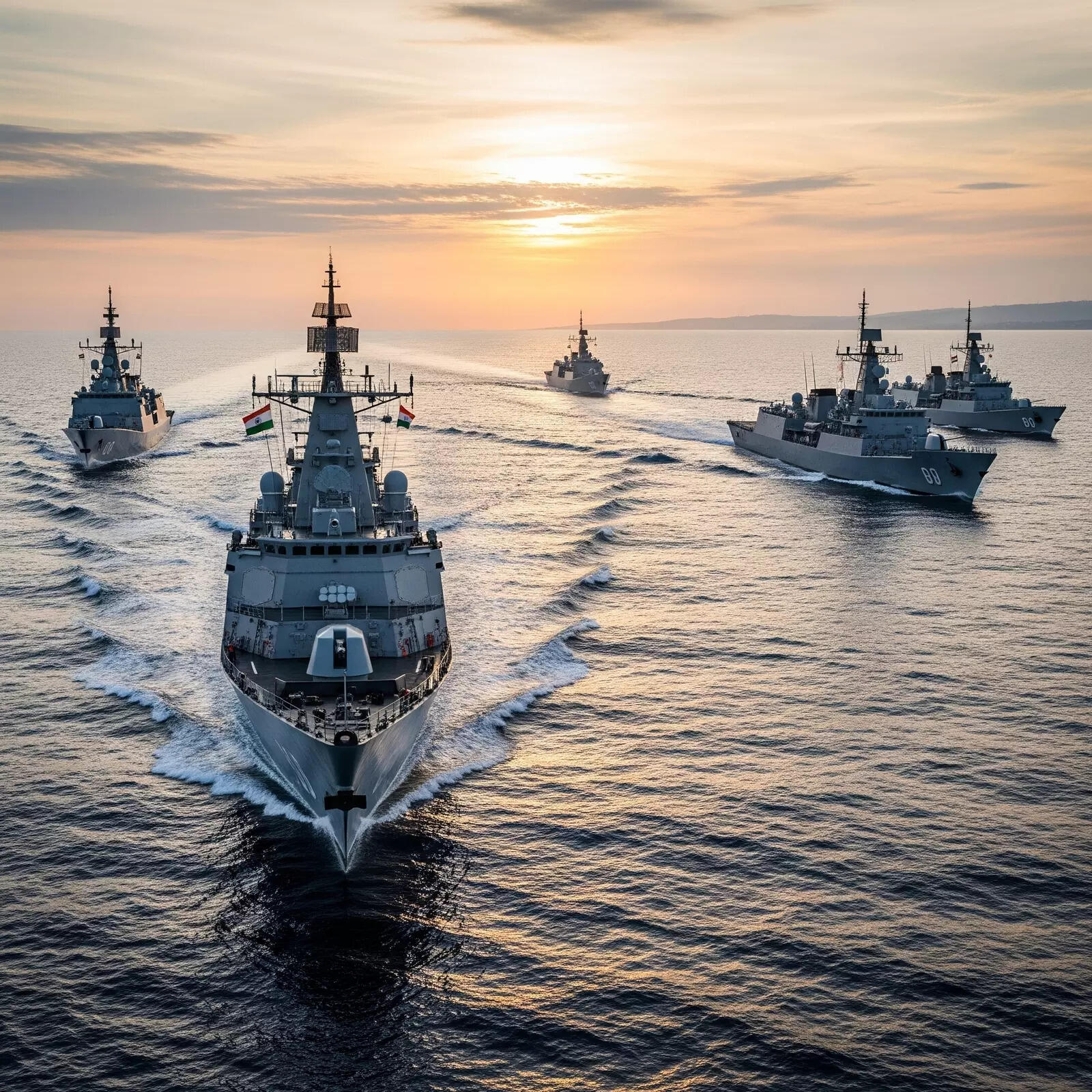 Indian Navy's missile destroyer, corvette and stealth frigate reach ...