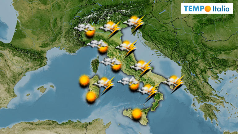 Meteo per Oggi, Domenica 3 Agosto: raffica di temporali ed anche grandine
