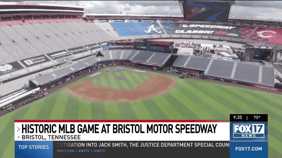 Rain postpones historic MLB Game at Bristol Motor Speedway to Sunday