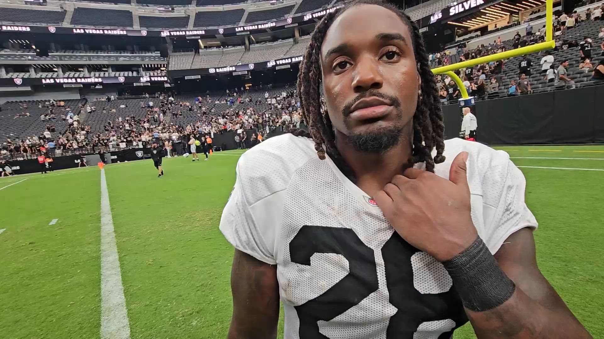 Las Vegas Raiders Sincere McCormick on Johnson Injury & Rooting For ...