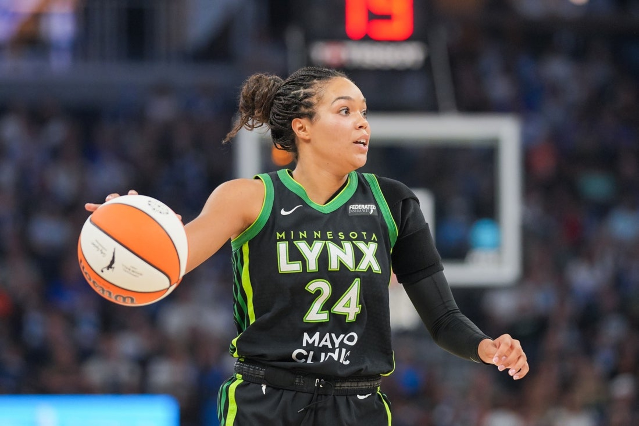 Lynx F Napheesa Collier departs with ankle injury