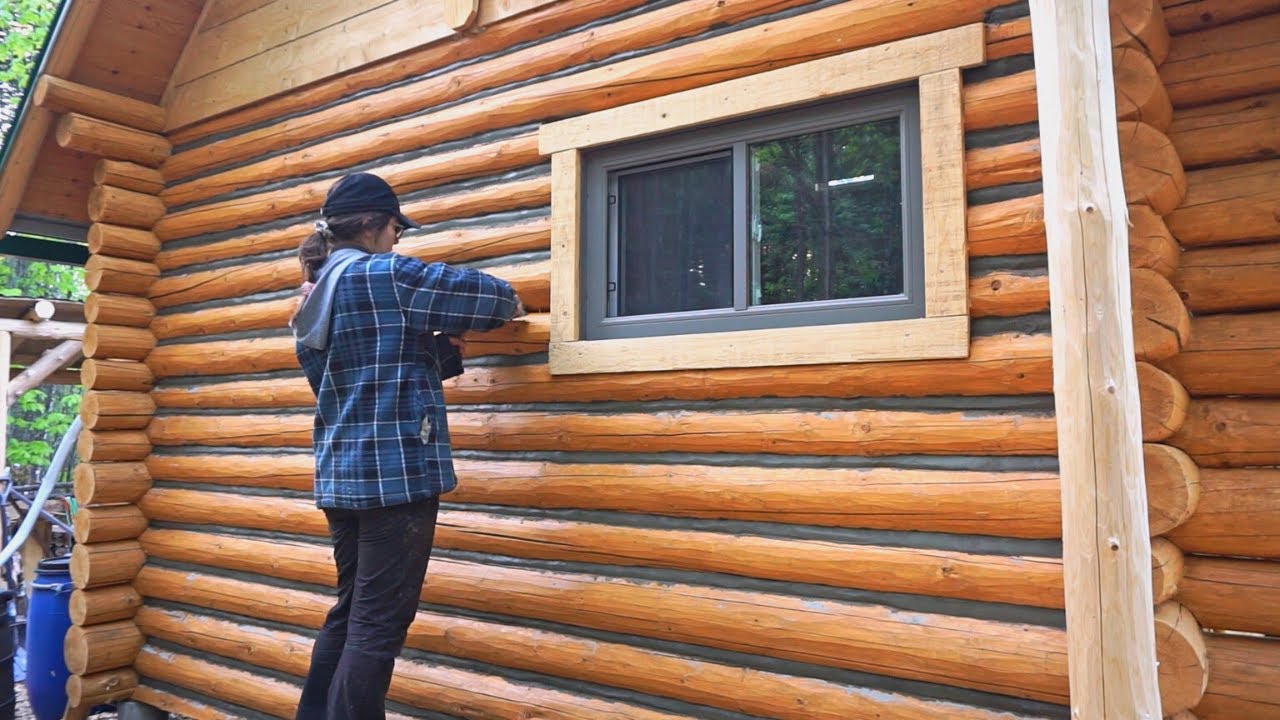 Building A Log Cabin | Ep. 56 | Ripping out the chinking and starting ...