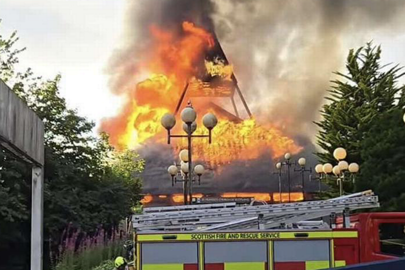 Huge fire at St Mungo's Cumbernauld as fire crews race to church blaze