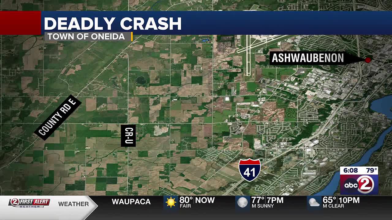One dead after one-car crash in the Town of Oneida