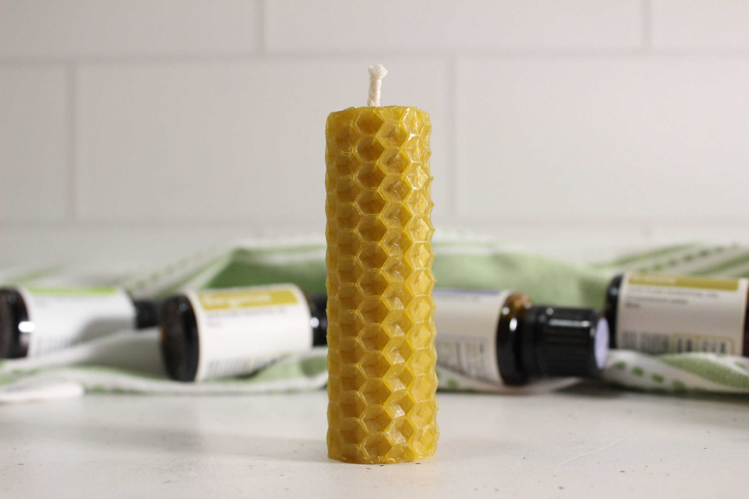Easy DIY Beeswax Taper Candles