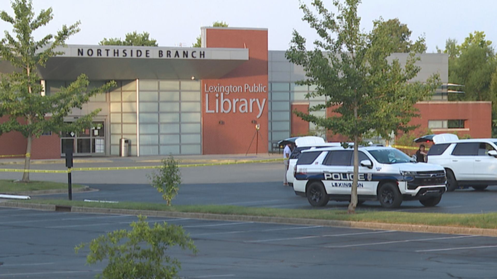 One arrested after double homicide outside library
