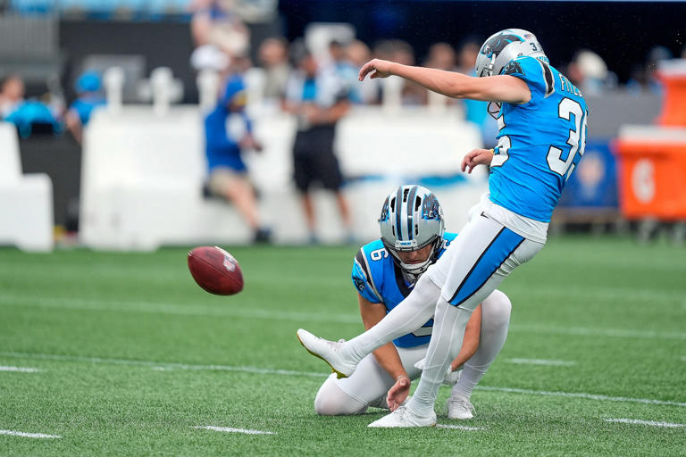 Panthers rookie K Ryan Fitzgerald has rough performance at Fan Fest ...
