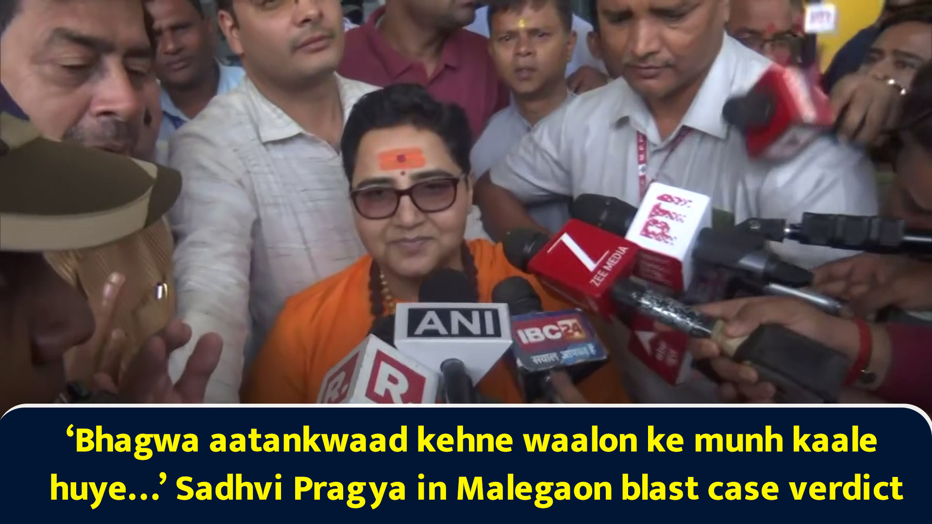‘Bhagwa aatankwaad kehne waalon ke munh kaale huye…’ Sadhvi Pragya in Malegaon blast case verdict