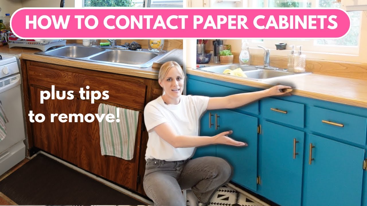 How to Contact Paper Cabinets & Tips to Remove Them | Renter-Friendly Decor