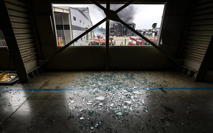 Aftermath of factory explosion