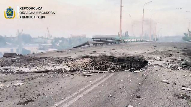 Russia bombs key Kherson bridge in Ukraine cutting access to Korabel