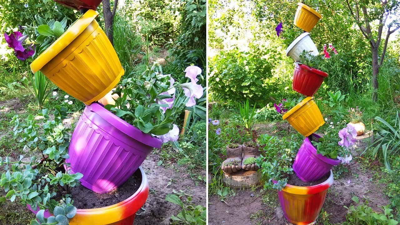 Creative Garden Decor Ideas Using Flower Pots