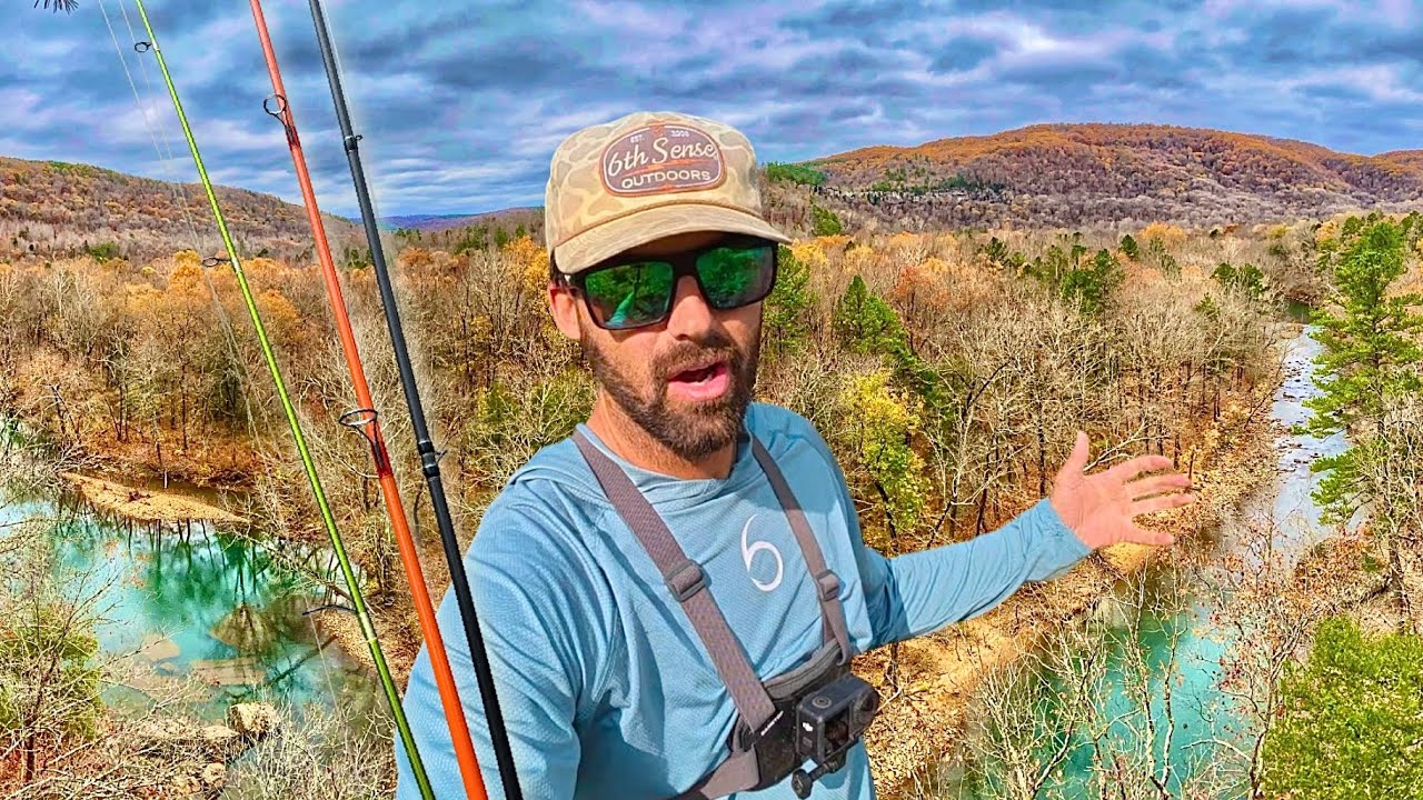 Crystal clear backwoods river loaded with fish for adventure