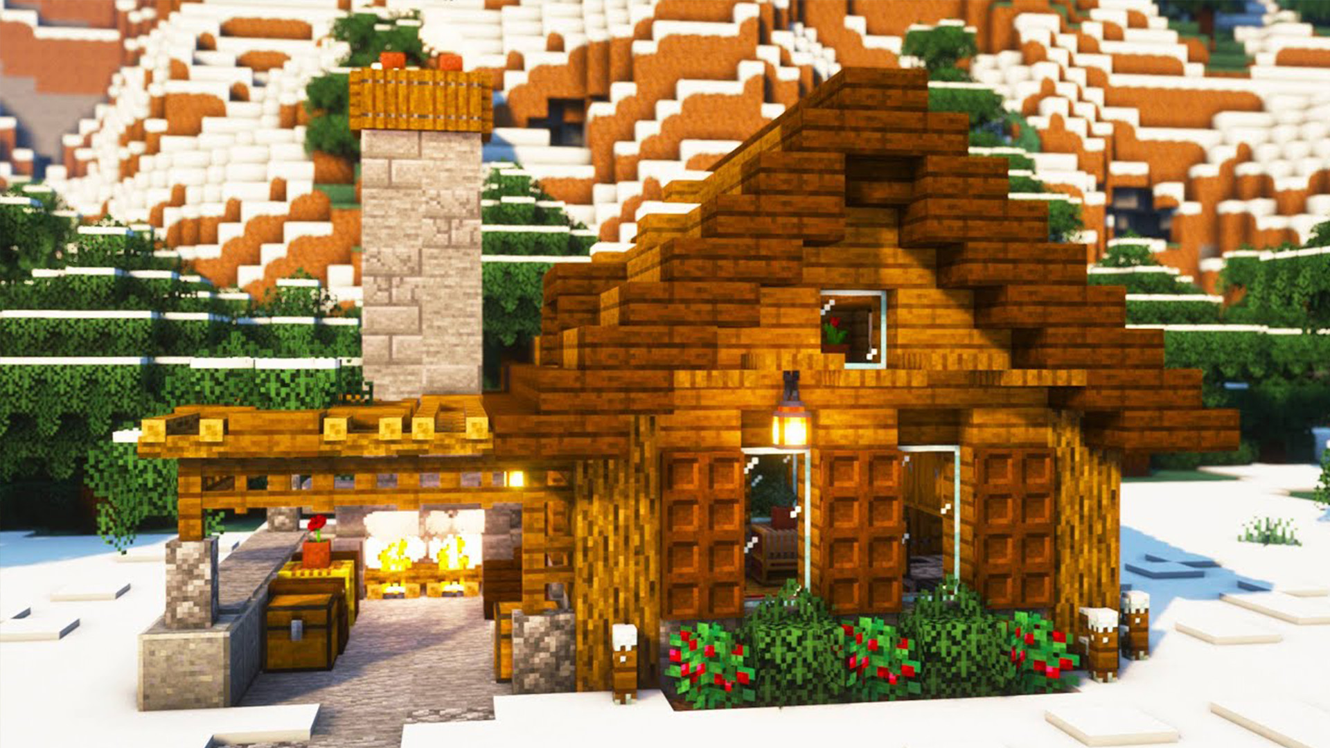 Minecraft How to Build a Cozy Spruce Cabin