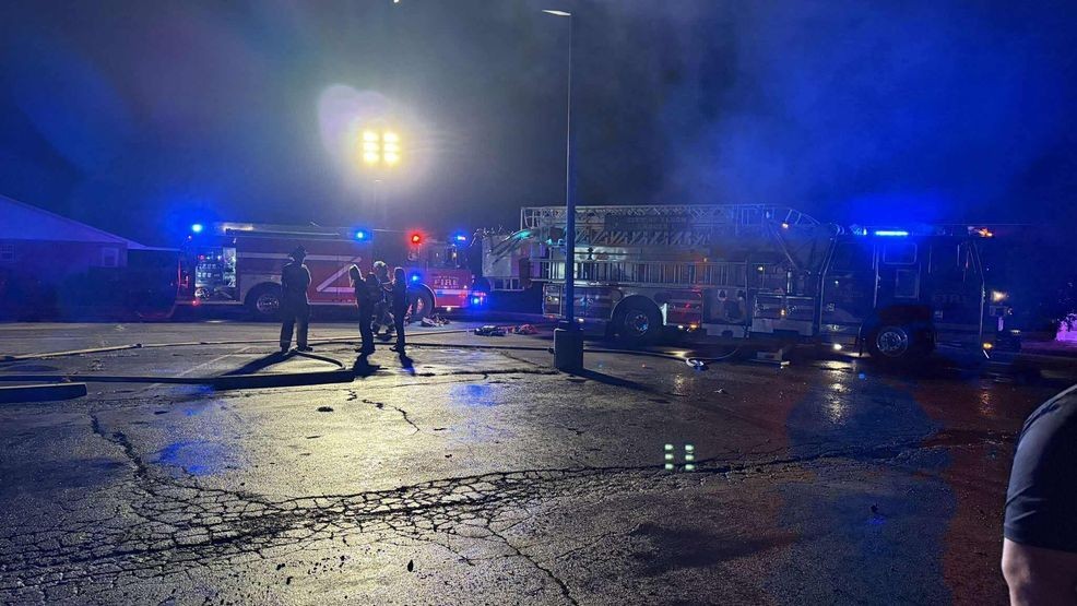 Eldon Fire Department responds to bowling alley fire.