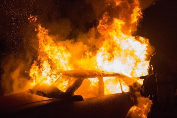 Cops hunt firebugs after car torched deliberately on residential street