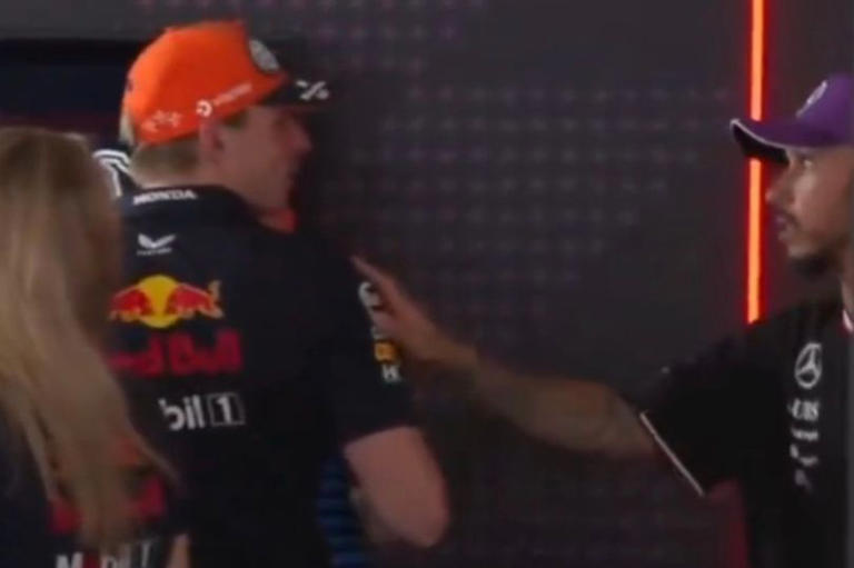 Lewis Hamilton summed up his feelings on Max Verstappen when tapping ...