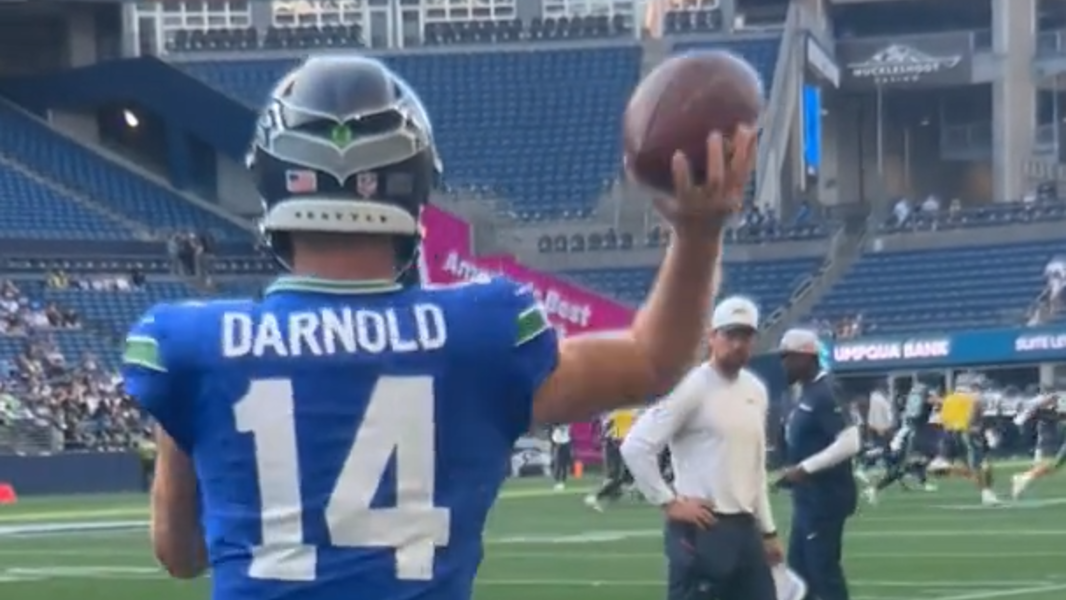 Sam Darnold, Drew Lock, Jalen Milroe work pocket movement at Seahawks ...