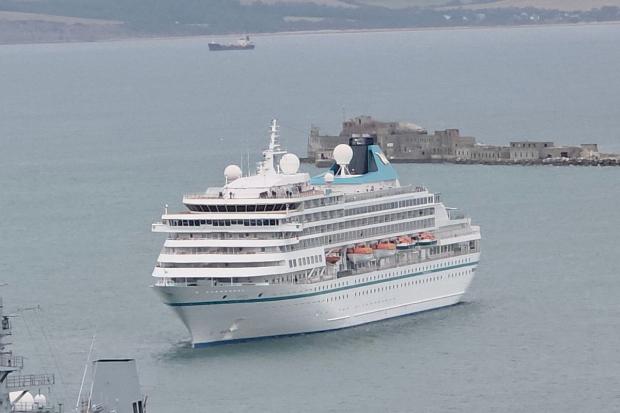 Cruise ship christened by American actor calls into port