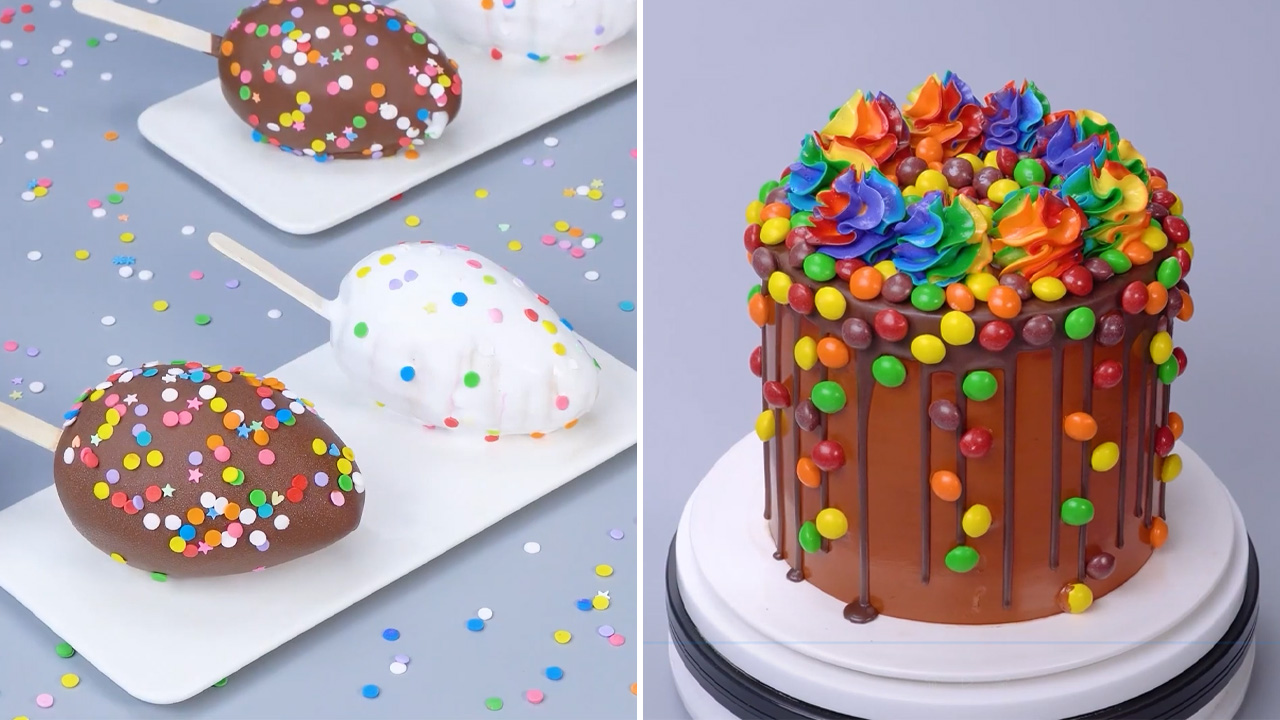 Decorating Sprinkle Cake Pops and Rainbow Candy Cakes – Dessert Videos