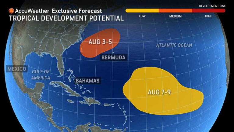 Separate Chances For Tropical Development Emerging In Atlantic