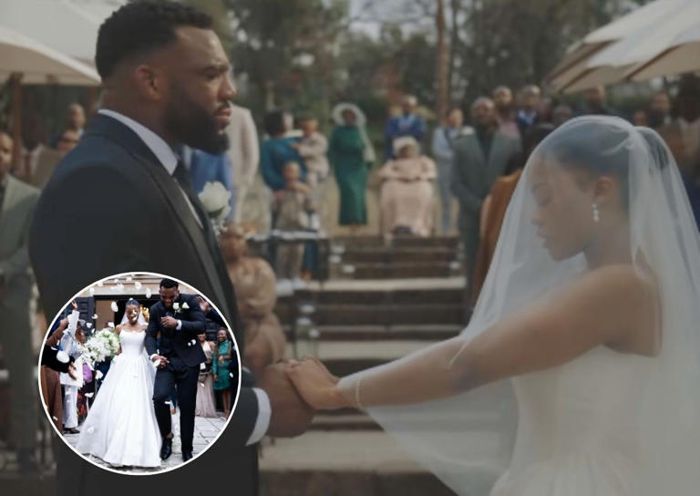 Springbok Vincent Tshituka weeps in wedding pics