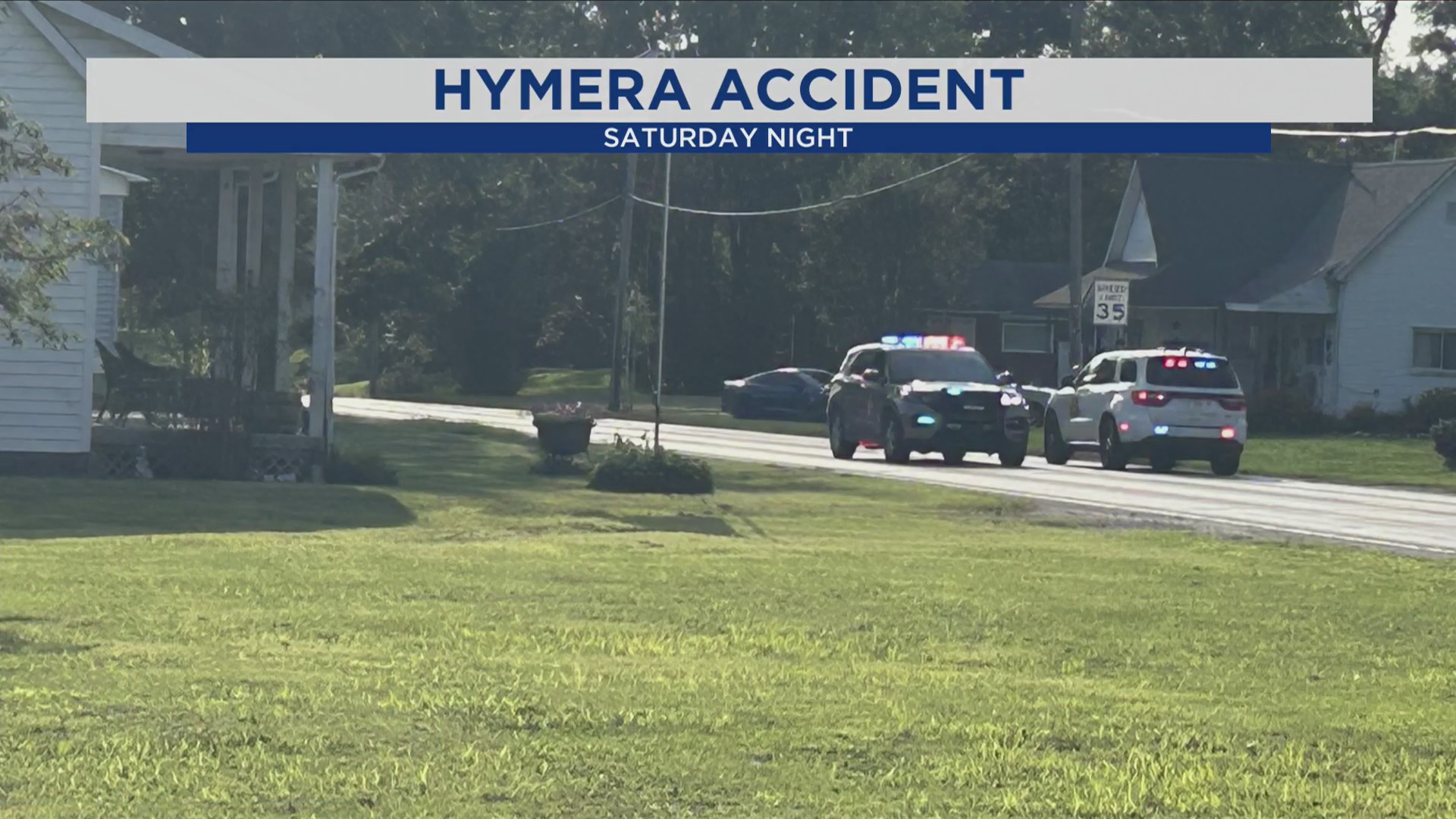 Road closure in Hymera due to accident