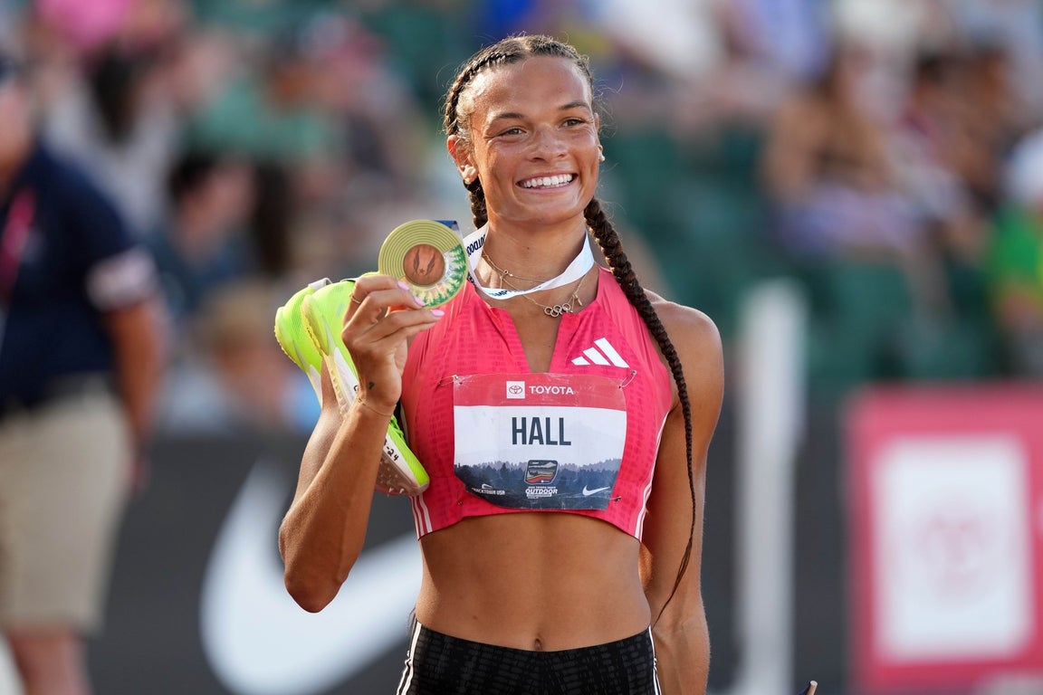 Powerful photos capture US track and field champion Anna Hall