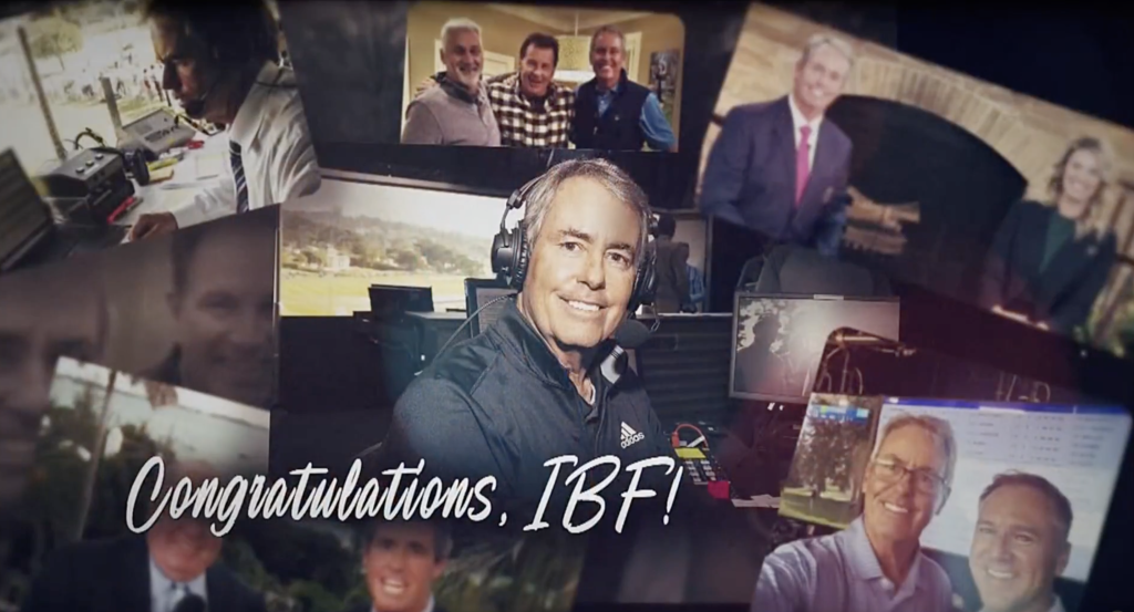 Golf broadcasting legend honored on final broadcast