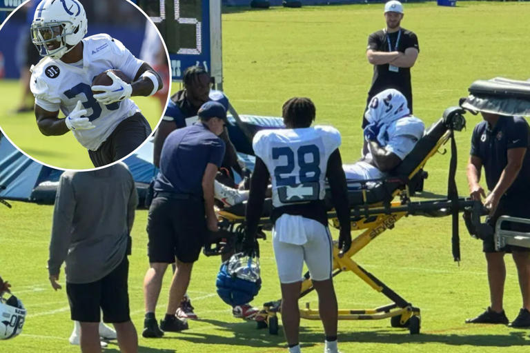 Colts’ Salvon Ahmed taken to hospital with severe injury caused by ...