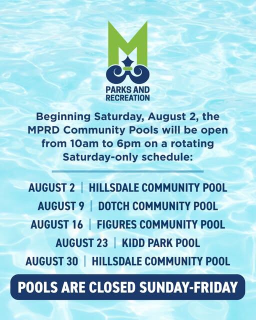 City of Mobile pools now open Saturdays only