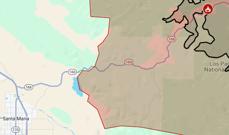 Map: Gifford Fire in Central California has another big night
