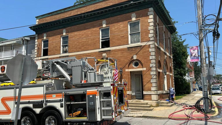 Man and woman dead, 2 firefighters hospitalized after Stewartstown house fire