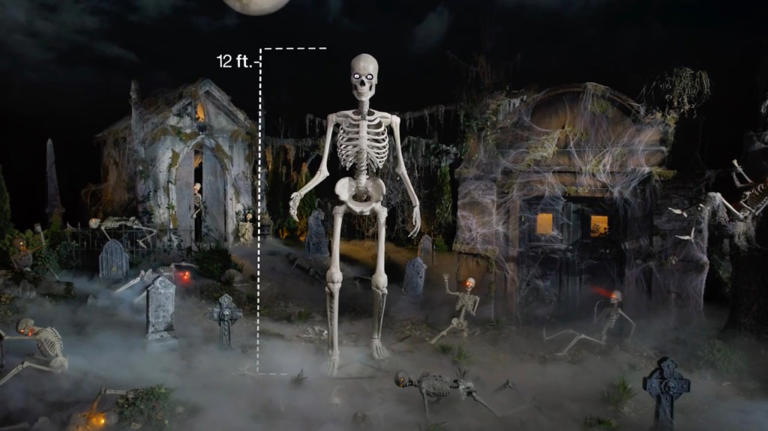 Skelly the 12-foot skeleton decoration is back at Home Depot — and this ...
