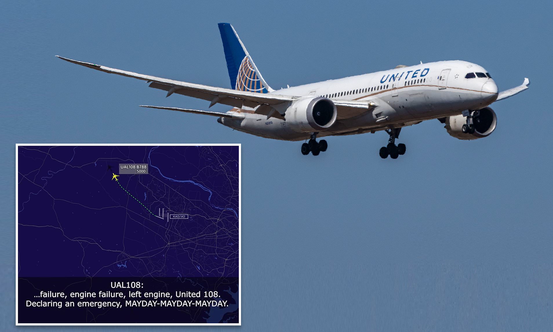 Chilling audio reveals moment United Airlines pilots called 'Mayday ...