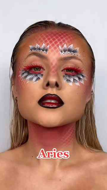 Aries Zodiac-Inspired Makeup Look