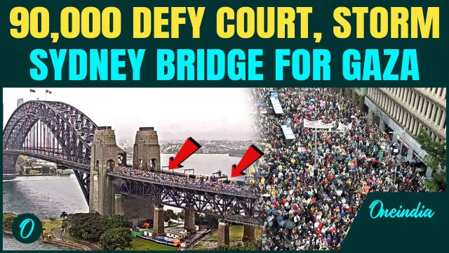 Thousands Flood Sydney Harbour Bridge In Historic Pro-Palestine Rally ...