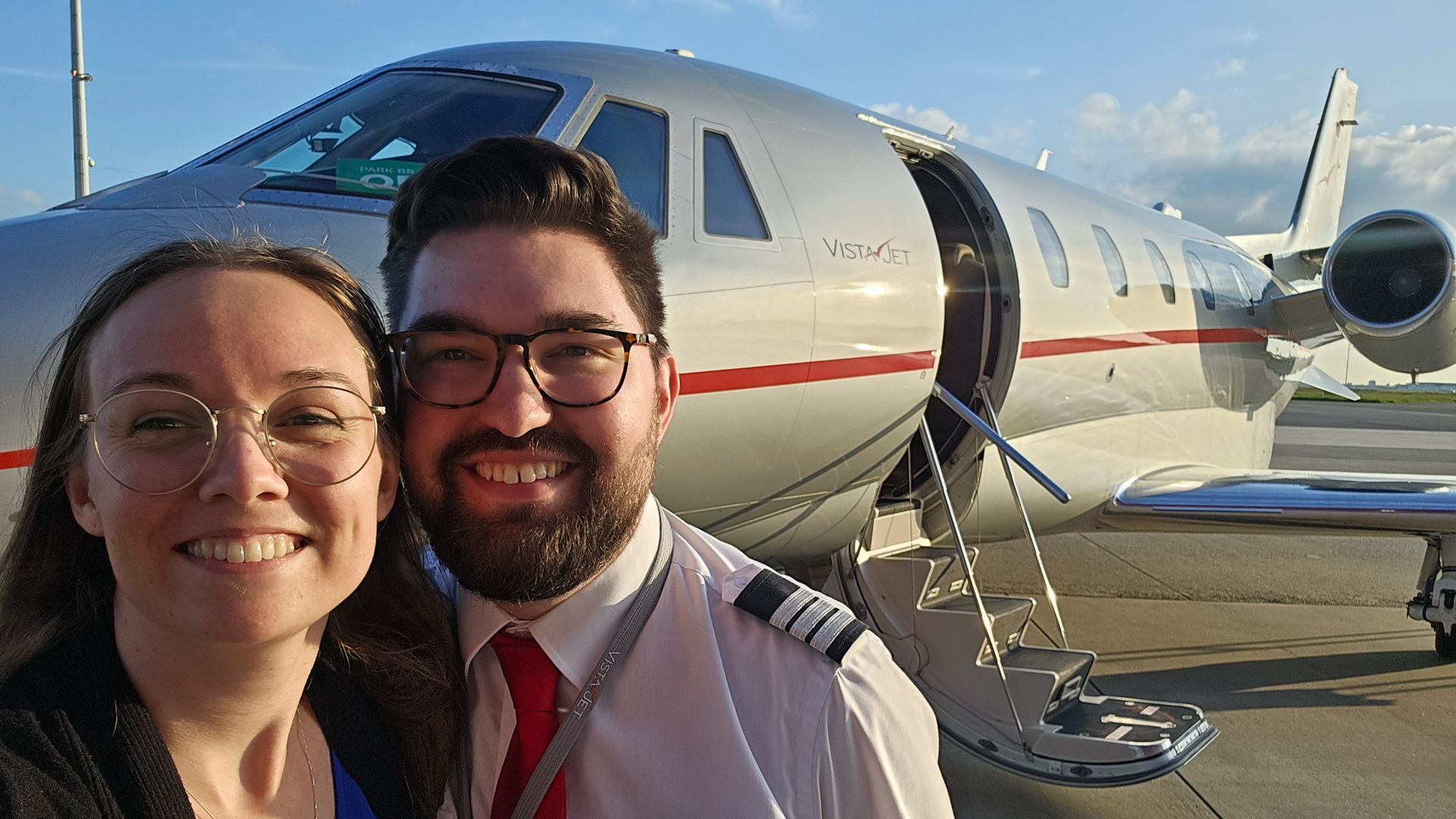 "I fell in love and married the pilot who helped fly my dog and I home"