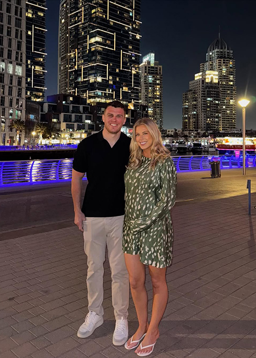 Influencer Chloe Boucher and rugby star Tom Farrell welcome first child