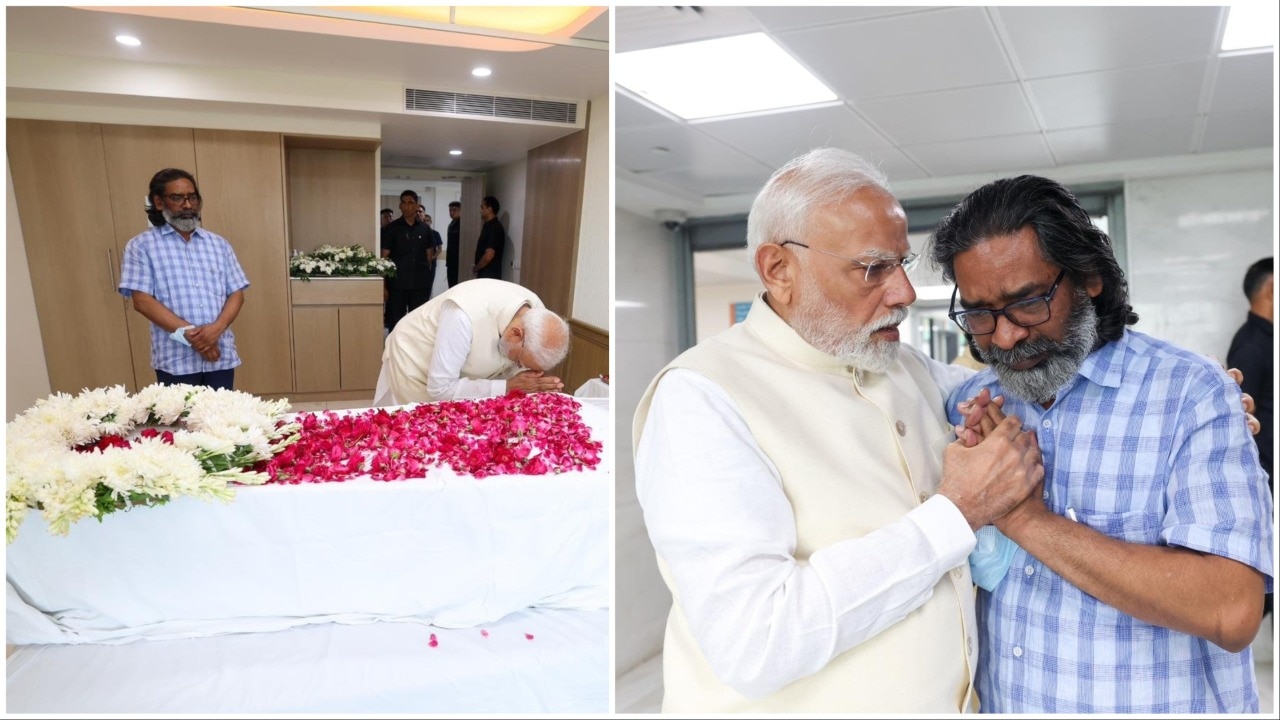 PM pays homage to Shibu Soren, consoles Jharkhand CM: My thoughts with Hemant ji
