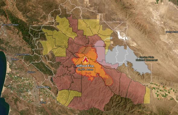 Full evacuation list as California wildfire explodes and 15 zones told ...