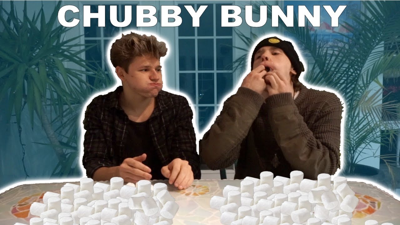 We stuffed our faces with marshmallows for the chubby bunny challenge